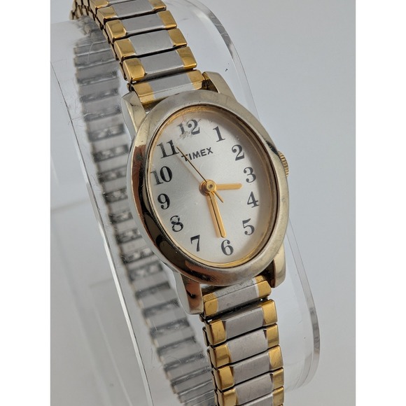 Timex | Accessories | Timex Cavatina Watch Women 8mm Silver Gold Two ...